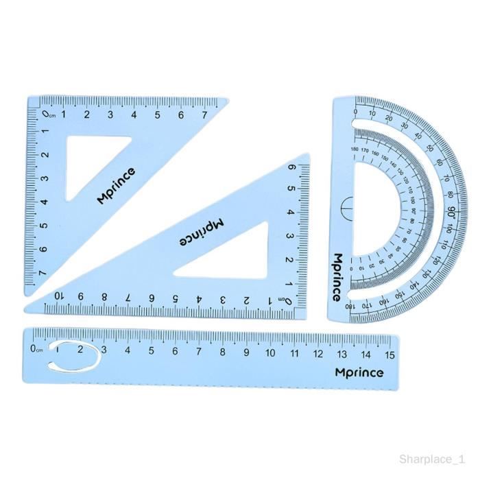Ensemble de règles, règle en aluminium, règle de dessin, rapporteur en ...