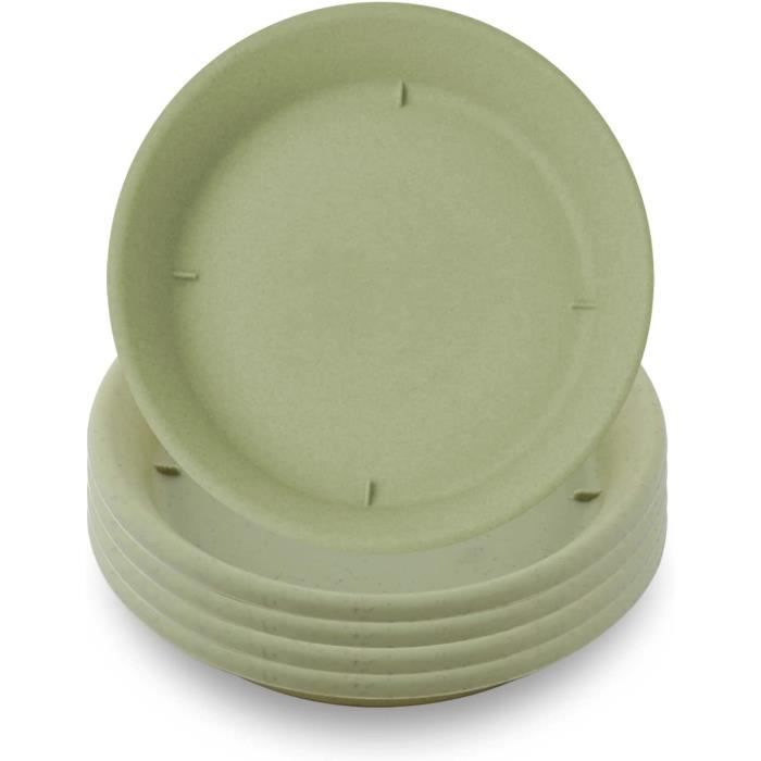 Sous Pot de Fleur Rond, 5Pcs Soucoupe Pot Fleur, Plastique Dessous de ...
