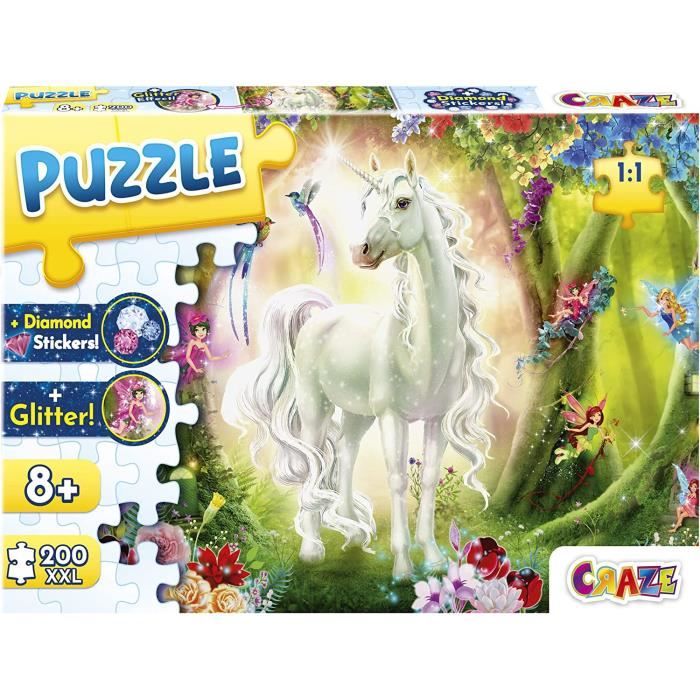 200 pièces Magic Forest Enfant 8 Ans Licorne Animaux Puzzle 3D 30257 ...