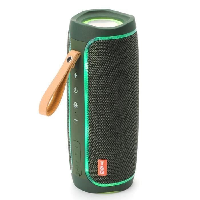 TG Haut-Parleur Bluetooth sans Fil Portable LED Clignotant Enceinte ...