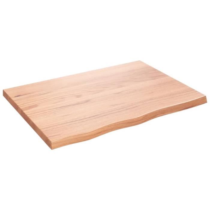 PLATEAU DE TABLE - GAROSA - 80x60 cm - Bois de chêne massif - Finition ...