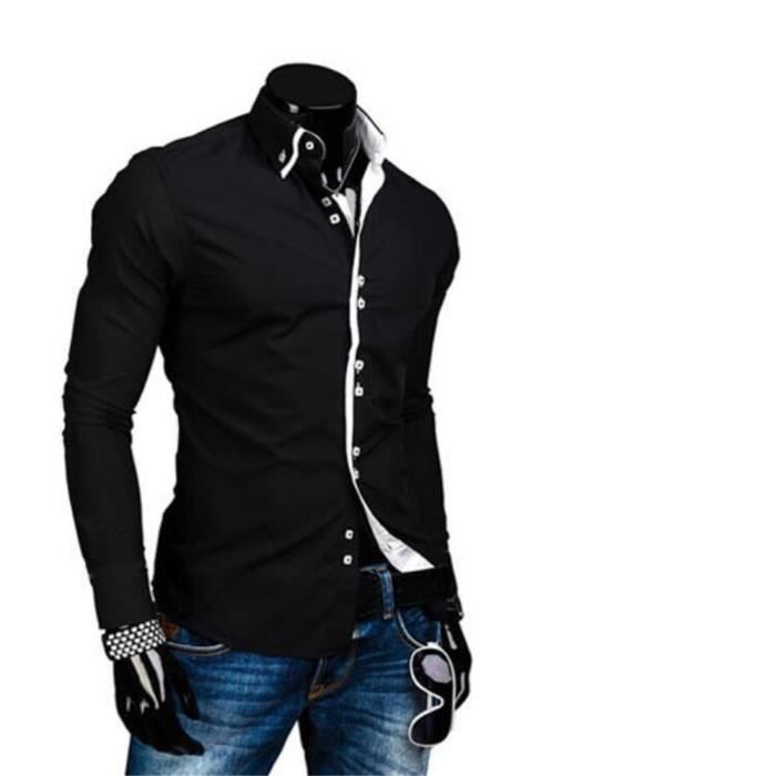 Chemise homme Marque De Luxe hommes Vetements 2018 Chemise à manches ...