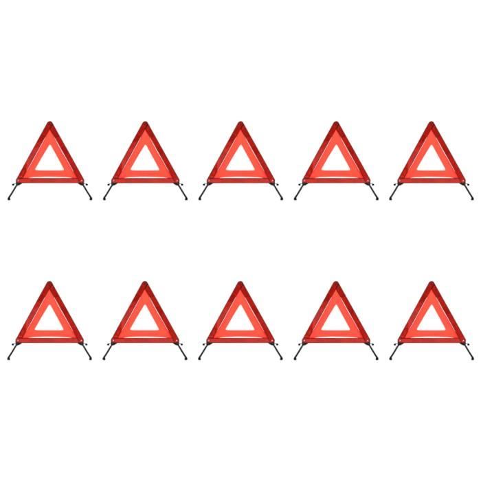 ABB Triangle de signalisation routière 10pcs Rouge 56,5x36,5x44,5cm ...