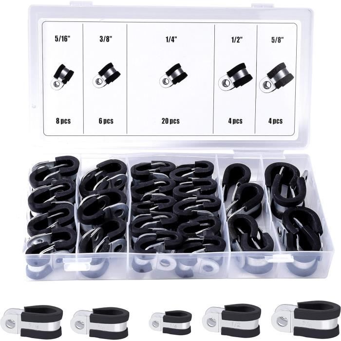 Collier de Serrage Réglable Serre-Joints à Tuyaux 5-16" 3-8" 1-2" 1-4 ...