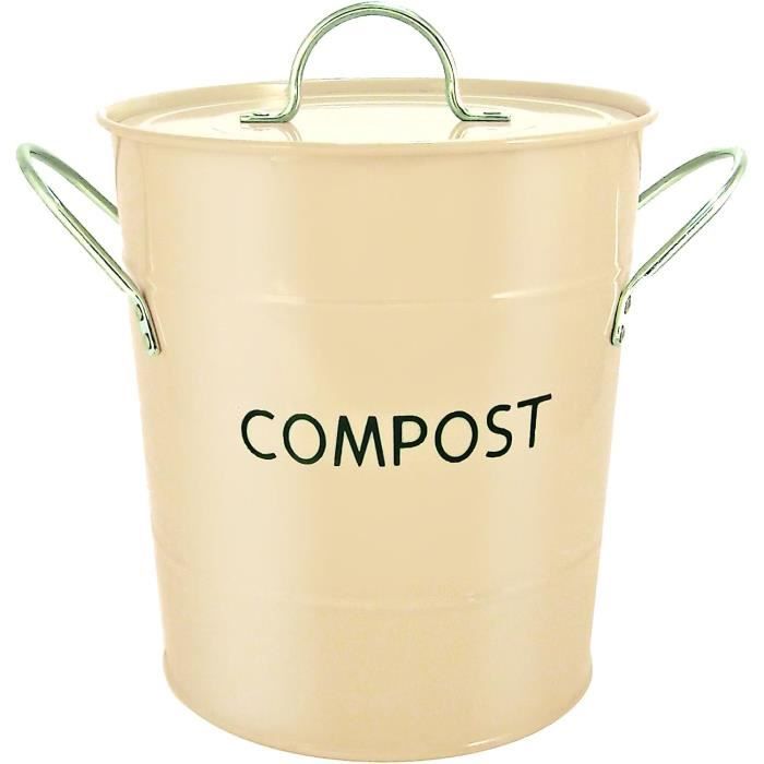 Compost Pail, Buttercream[H830] - Cdiscount Jardin