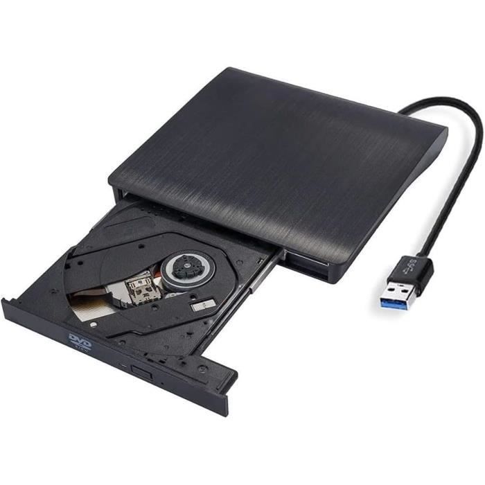 Lecteur De Cd Externe Portatif Usb 3.0 Lecteur De Cd Dvd +--Rw Graveur ...