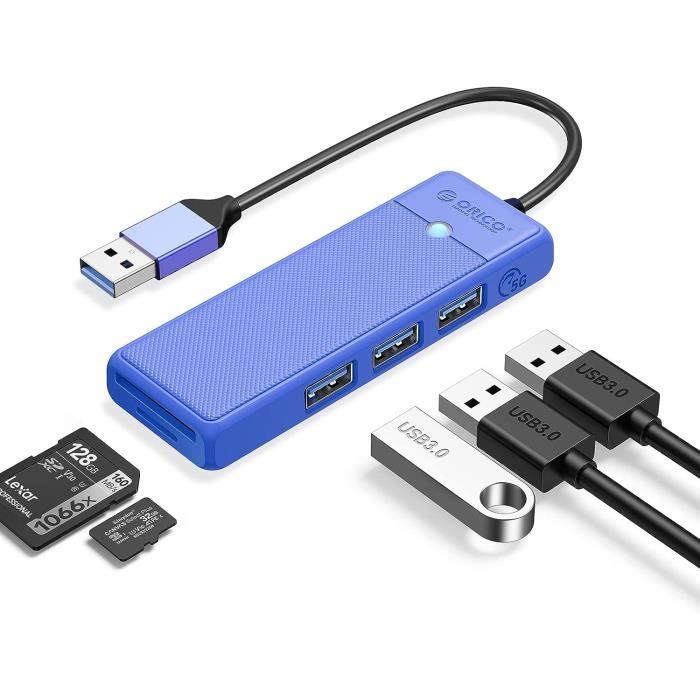 Hub Usb 3.0, Hub Usb Avec Lecteur De Carte Sd-Tf, 3 Ports Usb 3.0 ... Hub Usb 3.0, Hub Usb Avec Lecteur De Carte Sd-Tf, 3 Ports Usb 3.0 ...