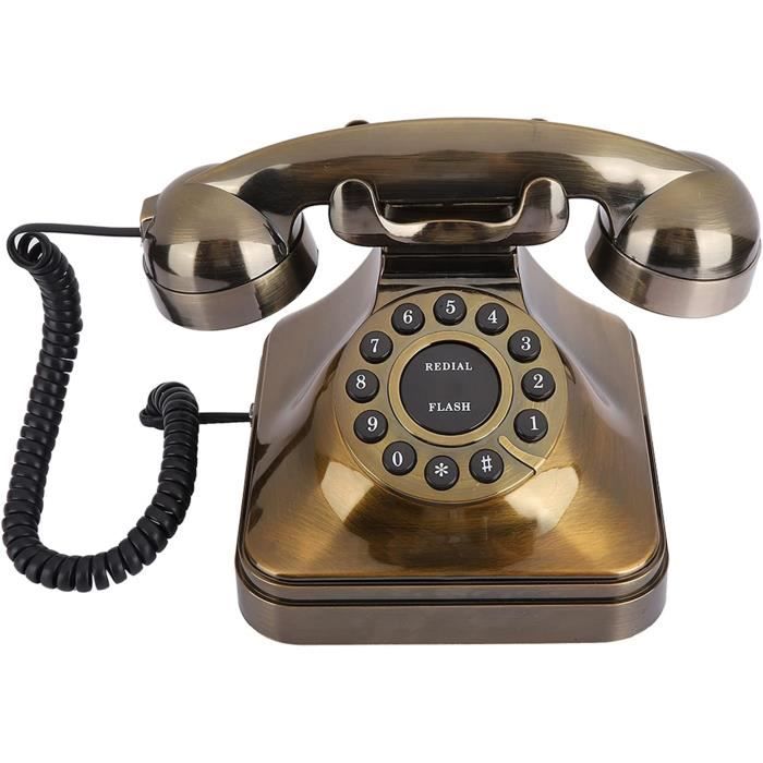 Téléphone Filaire Rétro, Téléphone Fixe De Bureau Téléphone Filaire ...