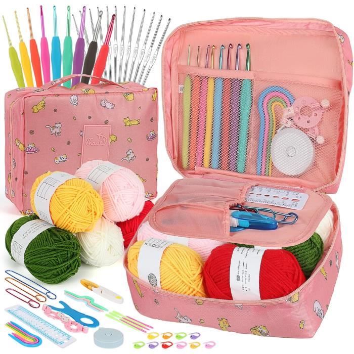 Kit Crochet Débutant Adulte Complet, Chat Rose Kit De Crochet Pour ...