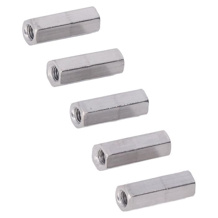 Écrou d'accouplement de tige crou D'accouplement Hexagonal M6x1 L30mm ...