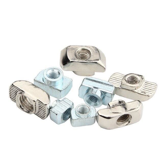 ECROU,M3 x 30 pieces-2020--Écrou à fente en T M3 M4 M5 M6 M8 T, marteau à tête coulissante ...