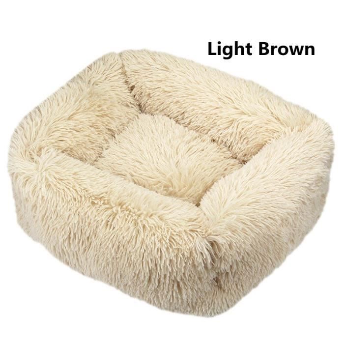 PANIER CHIEN,Light Brown-S 55x45x20cm--Lit carré pour chien, Long, en ...