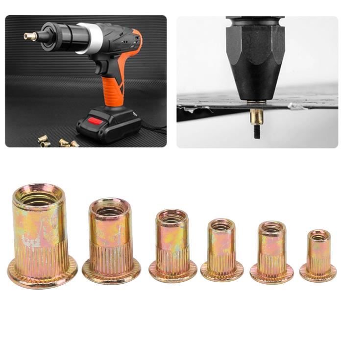 Écrous d'insertion filetés à tête plate Écrou moleté, travail plus ...