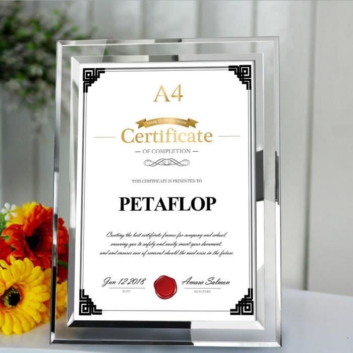 Cadre Photo A4 Document, Grand Format Cadre Verre 21X29.7 Cm Ornement ...