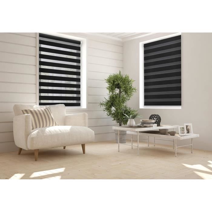 Indus Store Jour Nuit Sans Percage | Couleur Noir 47 X 180 Cm (L X H ...