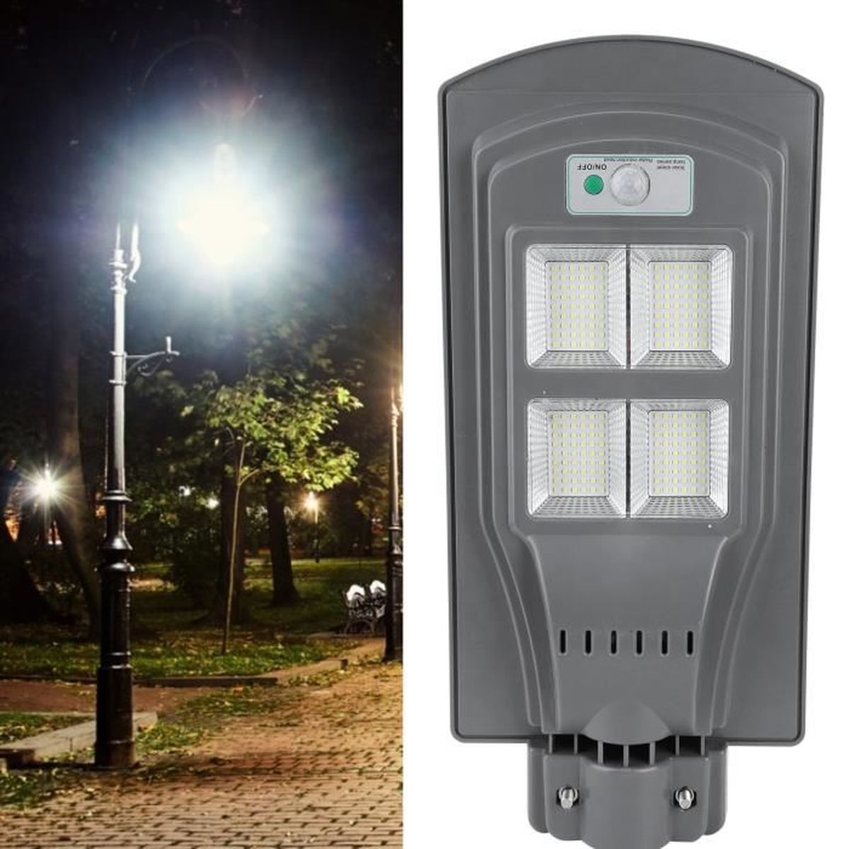 110w Solar Radar motion sensor Street Light garage Outdoor Lighting ...