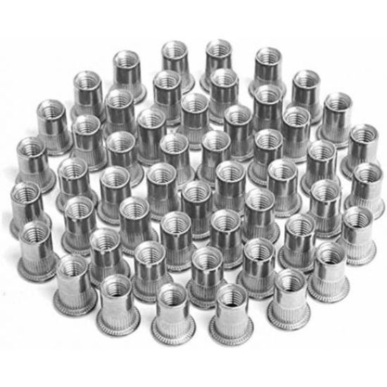 100 pièces M4 M5 M6 M8 écrou à rivet, écrous à rivet à insert fileté ...