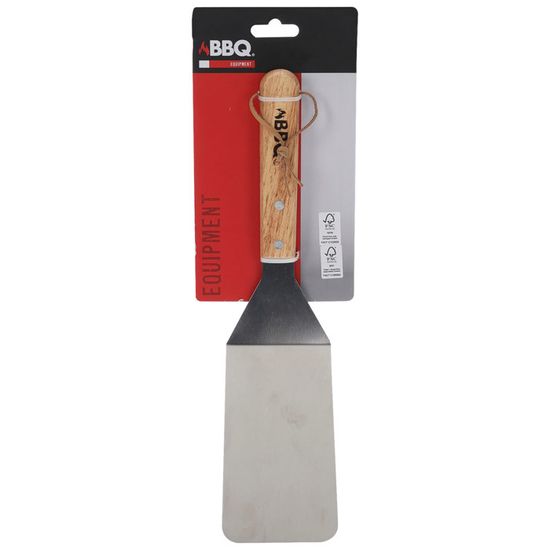 Grande spatule barbecue en acier inoxydable avec manche en bois - BBQ ...