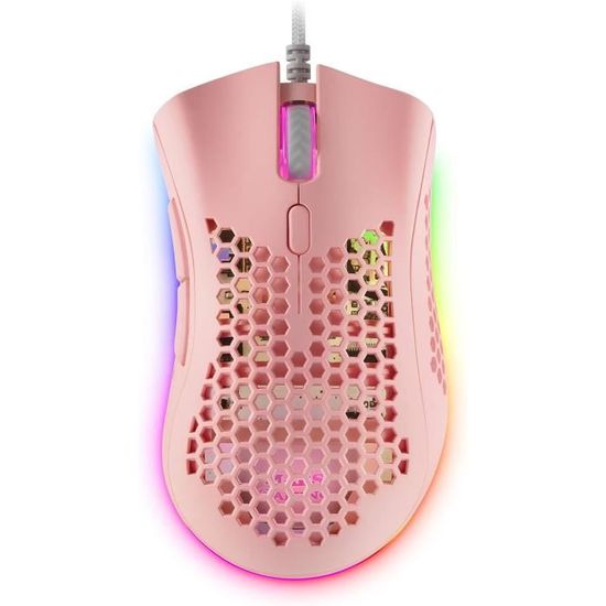 Gaming Mmex Rose, Souris Gamer Rgb, 32K Dpi, Câble Feather, Switches ...
