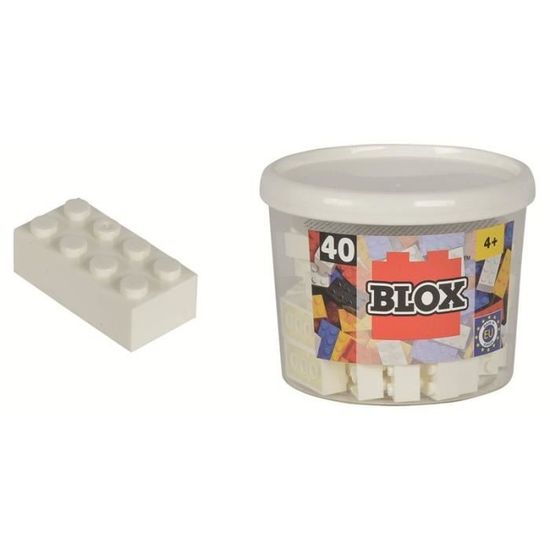 SIMBA 8890 LEGO BLOX CONF 40PZ BIANCO MONOCOLORE - Cdiscount Beaux-Arts ...
