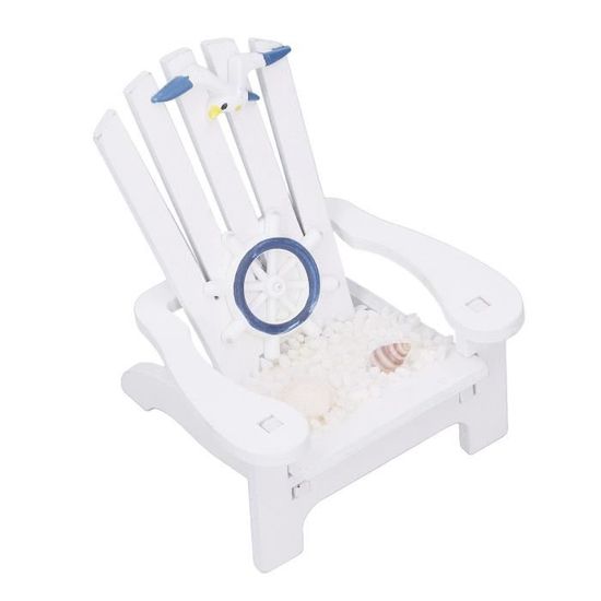 Mini chaise de plage ornement en bois de pin naturel fort Adarondak ...