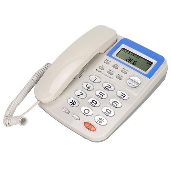 WXS Téléphone fixe d'hôtel W168 Téléphone filaire Identification de l ...