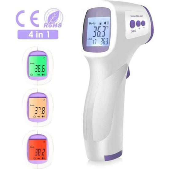 Thermomètre bebe frontal bain infrarouge sans contact numérique digital ...