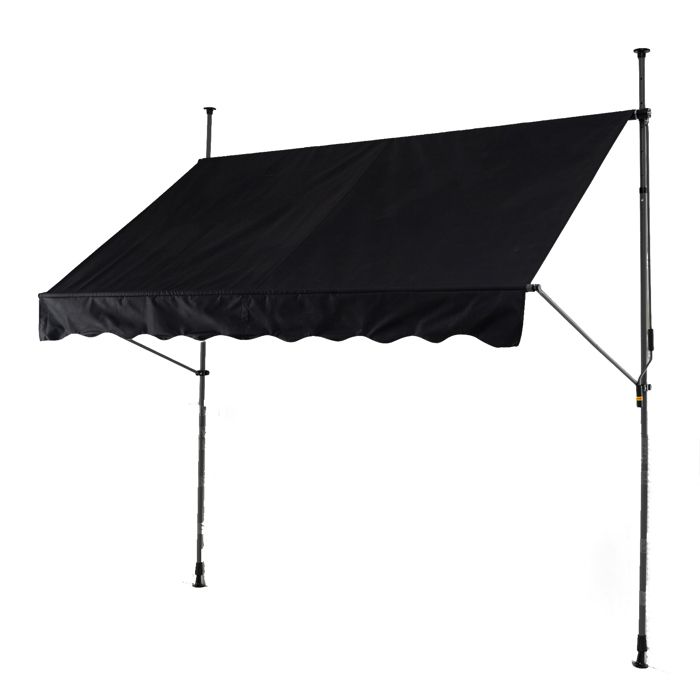 GOPLUS Store Banne Manuel Rétractable, Auvent de Terrasse Réglable en ...
