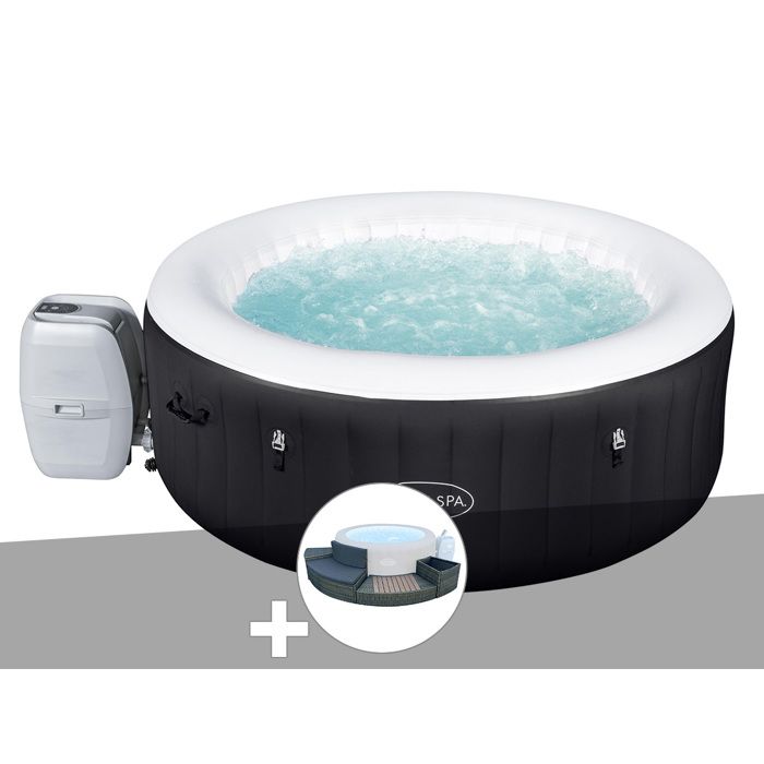 Kit spa gonflable Bestway Lay-Z-Spa Miami rond Airjet 4 places ...