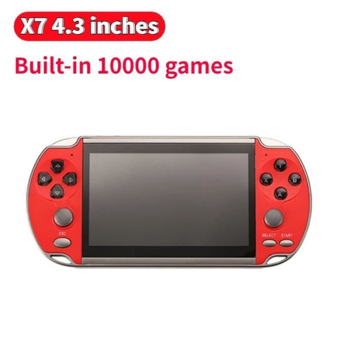 X7 rouge - Console de jeu vidéo Portable rétro avec écran HD, pour NES ...