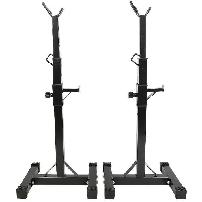 HOMPOT Cage de Squat Supports de Squat Réglable Squat Rack avec Barres ...