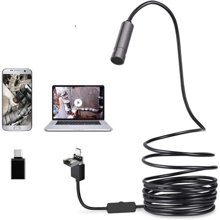 Caméra d'inspection de pipeline 5 0mp 3 Dans 1 USB Autofocus ...