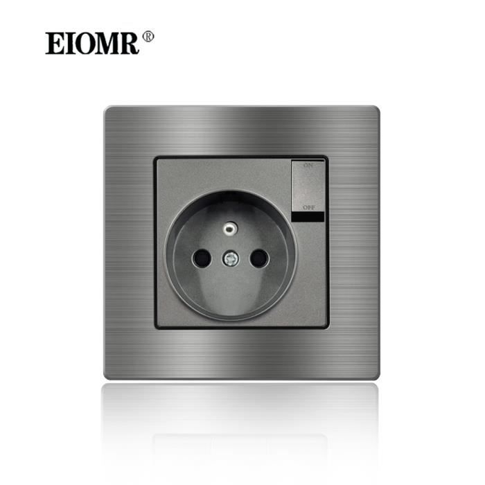 EIOMR France Standard Prise Électrique Gris En Alliage D'aluminium ...