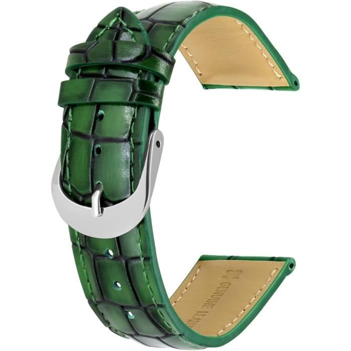 Haute Qualité 18Mm 20Mm 22Mm Authentique Fissure Bracelet En Cuir De ...