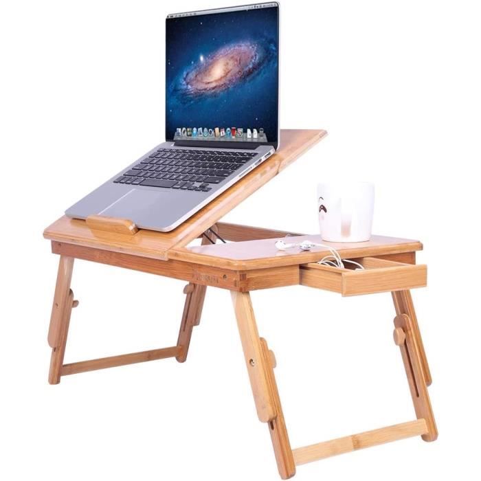 Table Pliable sur lit Support Ajustable pour Ordinateur Portable ...