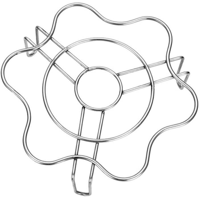 Dessous de Plat Rack Stand Porte- Vapeur en Acier Inoxydable en Forme De Fleur Stand Dessous De ...