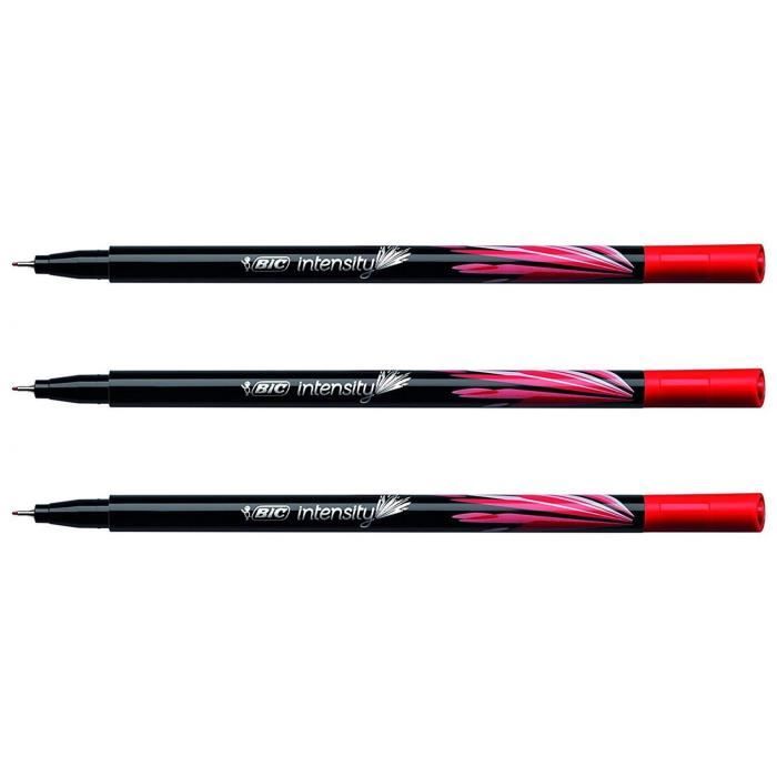 Stylo feutre - BIC - Intensity - Lot de 12 - Pointe ultra fine 0,4mm ...