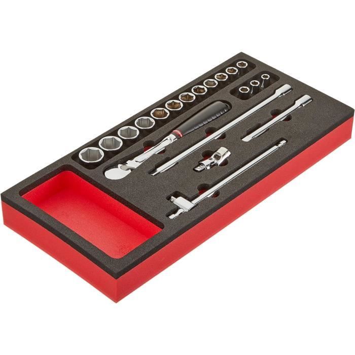 Module Mousse douilles - FACOM - MODM.S161-212U - 12 Pans - Gris - 1/2 - Cdiscount Bricolage