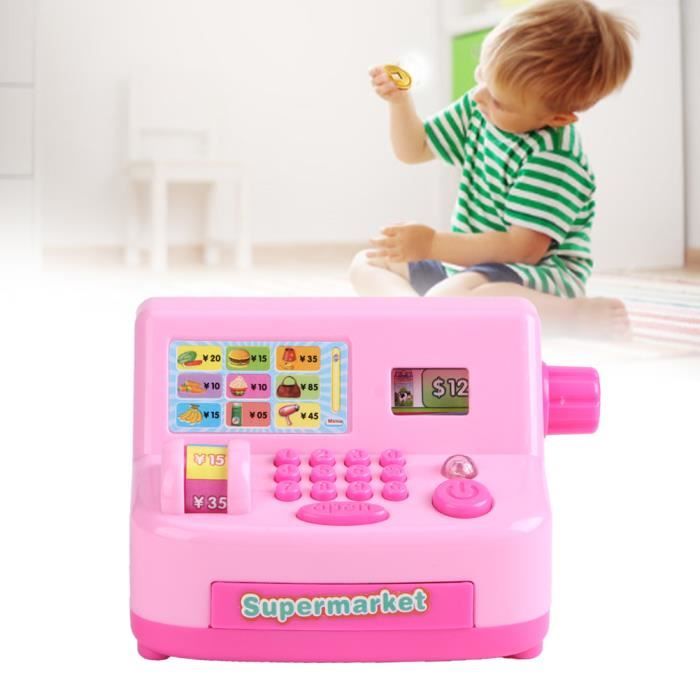 Jouet de caisse enregistreuse - FDIT - Rose - Pour enfant - Simulation réaliste - Coordination ...