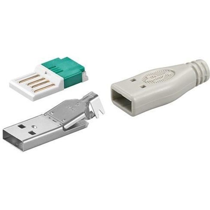 Embout USB A Mâle - GOOBAY - Montage sans outils - Câble USB ...