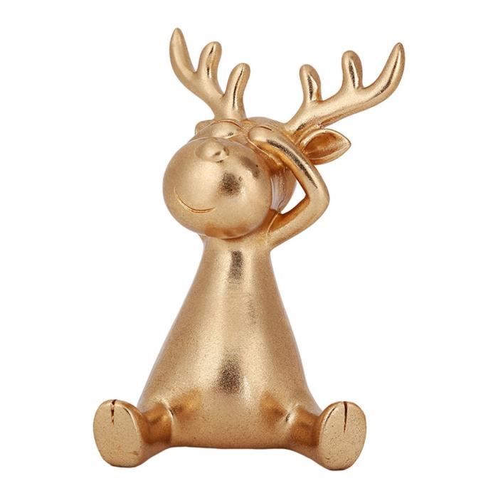 Figurine de renne de Noël Sculpture de résine Statue de cerf pour ...