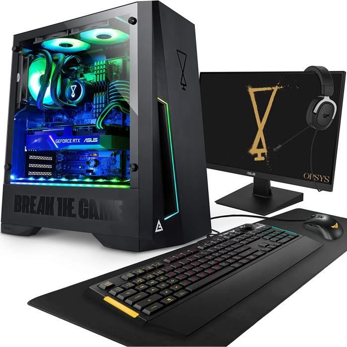 OPSYS Agilian-X8 RGB PC Gamer avec Écran Pack (AMD Ryzen 5-5600X ...