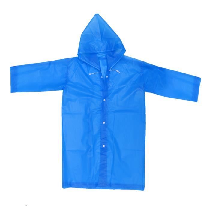 Imperméable Poncho de pluie portable réutilisable Vêtements de EVA avec capuche et manches pour ...