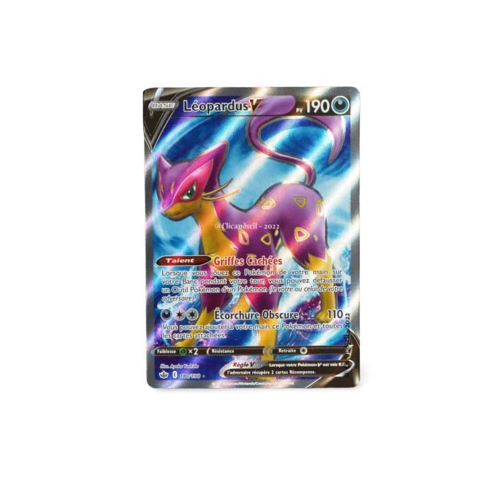 Carte Pokémon Léopardus V 190 PV 180-198 NEUF FR - Cdiscount Jeux - Jouets