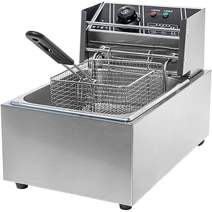 6L Friteuse Électrique Commerciale Friteuse À Copeaux En Acier ...
