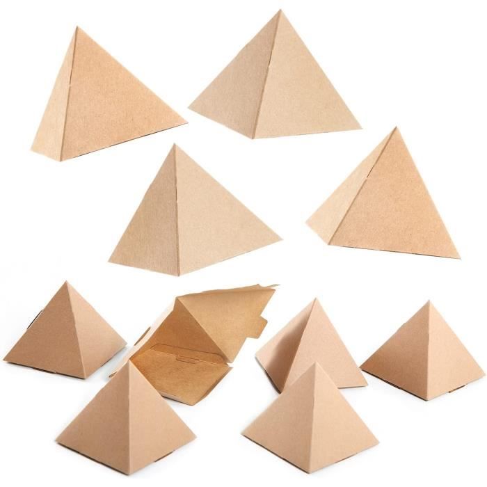 Logbuch-Verlag Lot de 10 petites boîtes cadeaux pyramide en papier ...