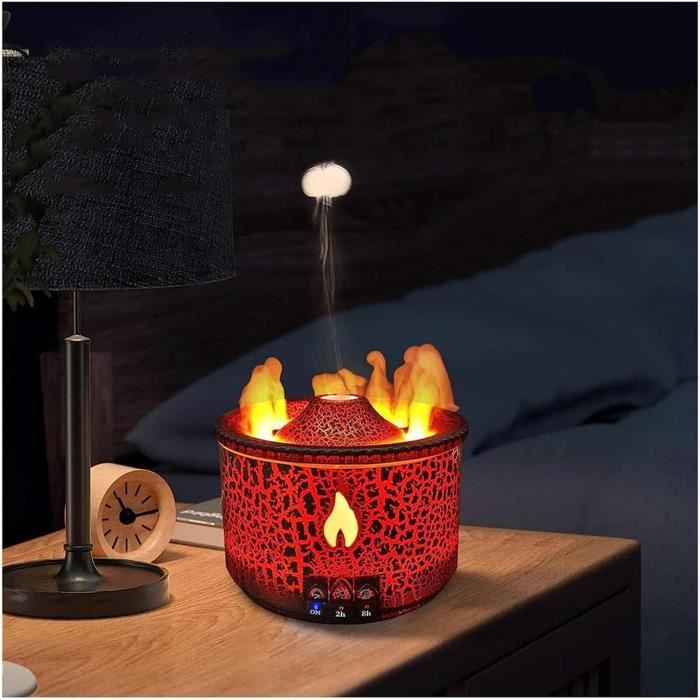Flame Humidifier, Difusseur D Huile Essentiel Électrique 2 Couleurs ...