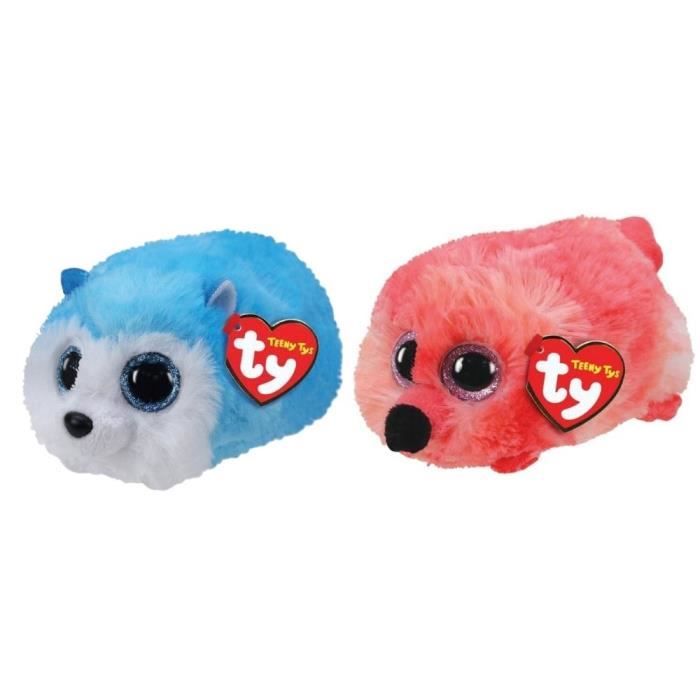 Ty - Peluches - Teeny Ty's - Gilda Flamant & Slush Husky - Cdiscount ...