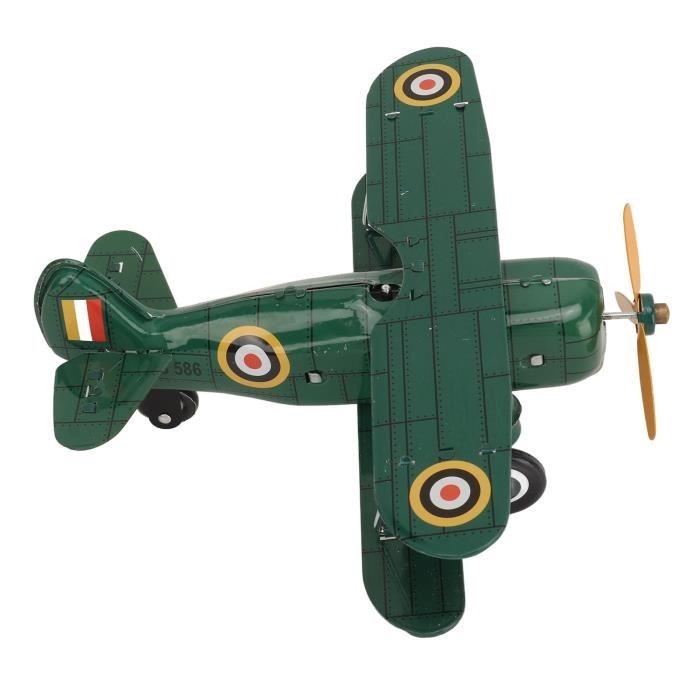VINGVO Avion Jouet Vintage en Étain Figurine d'Avion Miniature pour ...