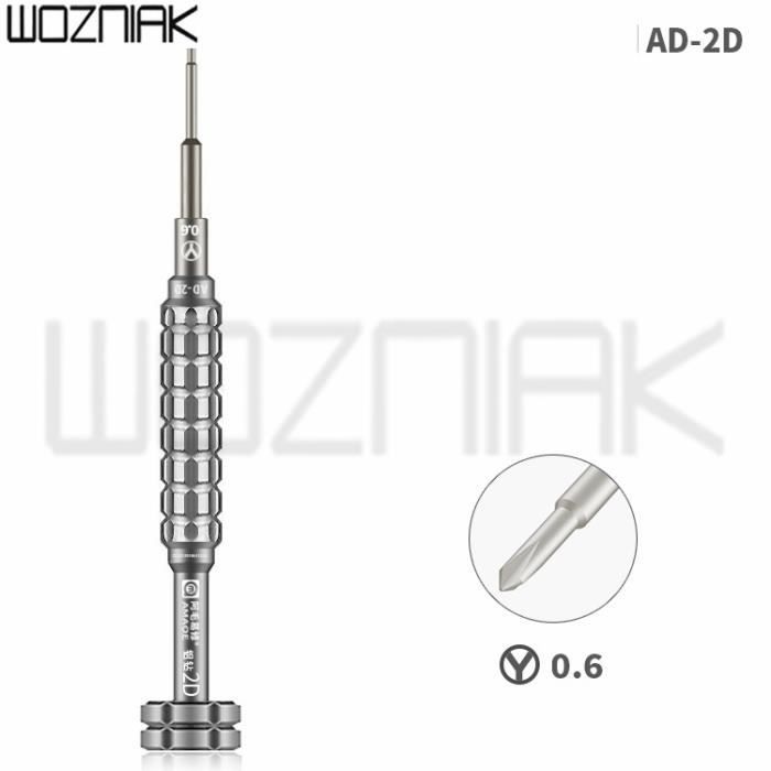 TOURNEVIS,2D-Y0.6--tournevis 3D-2D, poignée en aluminium'aviation, outil de démontage extra dur ...